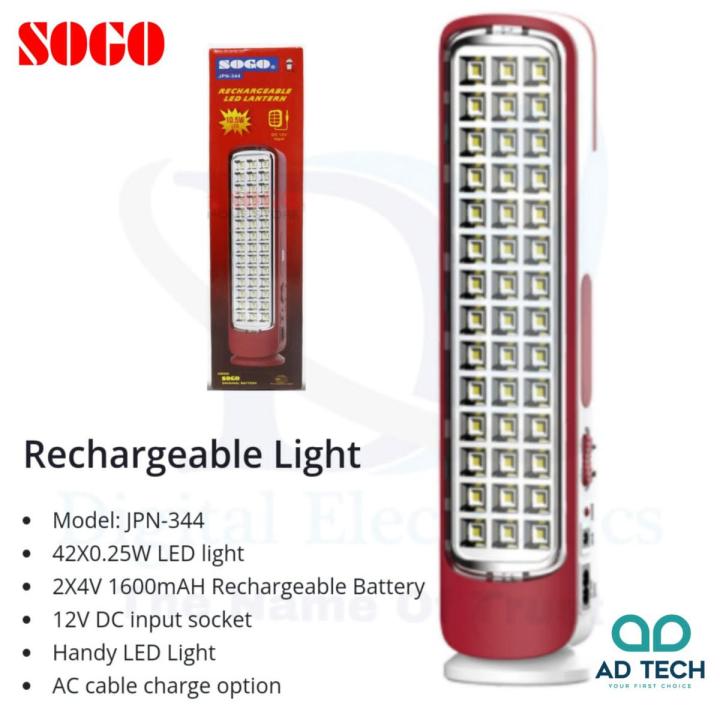 Sogo Rechargeable Emergency LED Lantern Light (JPN-344) | Daraz.pk