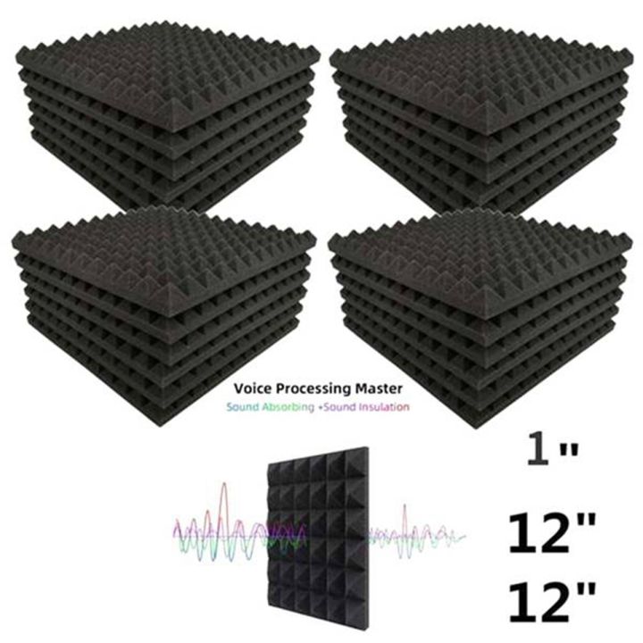 Soundproof Absorption Treatment-6 x Soundproofing Foam-black | Daraz.pk