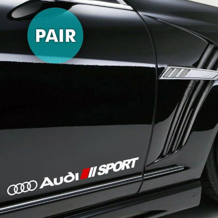 AUDI SPORT x2 Decal Sticker Racing Sport S Line Quattro Window Bumper ...