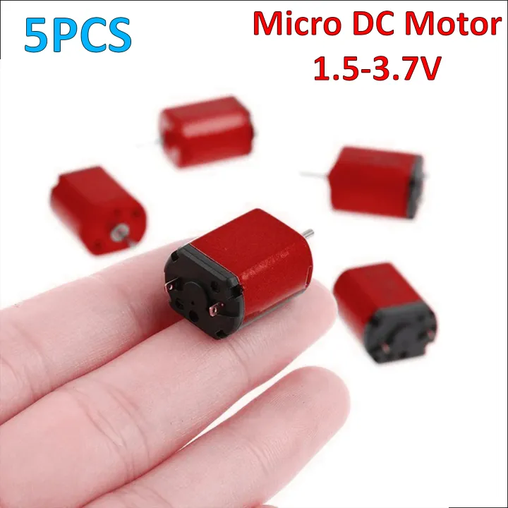 5PCS Micro Mini DC Motor, 1.5v to 3.7V Miniature Motor, Four-Wheel Toy ...