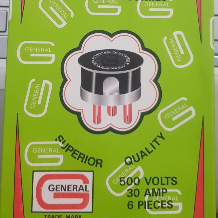 THREE PIN SHOE UNIVERSAL/500 VOLTS/30 AMP WITH PORCELAIN BASE | Daraz.pk