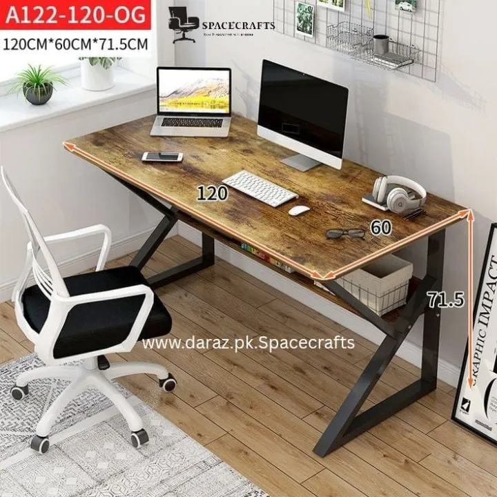 Home Office Desk with Bookshelf – Heavy-Duty Computer & Study Table ...