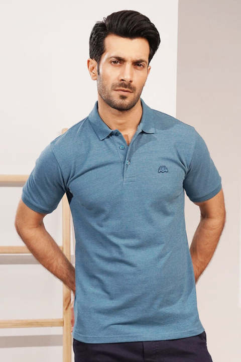Polo Shirt - Ocean Blue | Daraz.pk