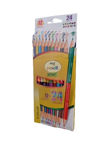 Dollar My Pencils Color WOW - 12 Dual End Color Pencils - 24 Colors ...