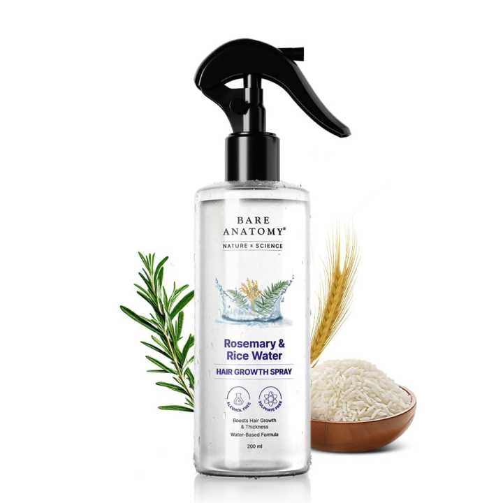 Bare Anatomy Rosemary & Rice Water Hair Spray | Hair Growth & Thickness ...