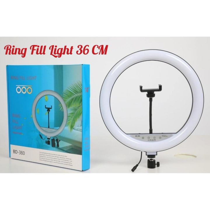 BD-360 36CM LED Ring Fill Light Three Modes With Phone Holder | Daraz.pk