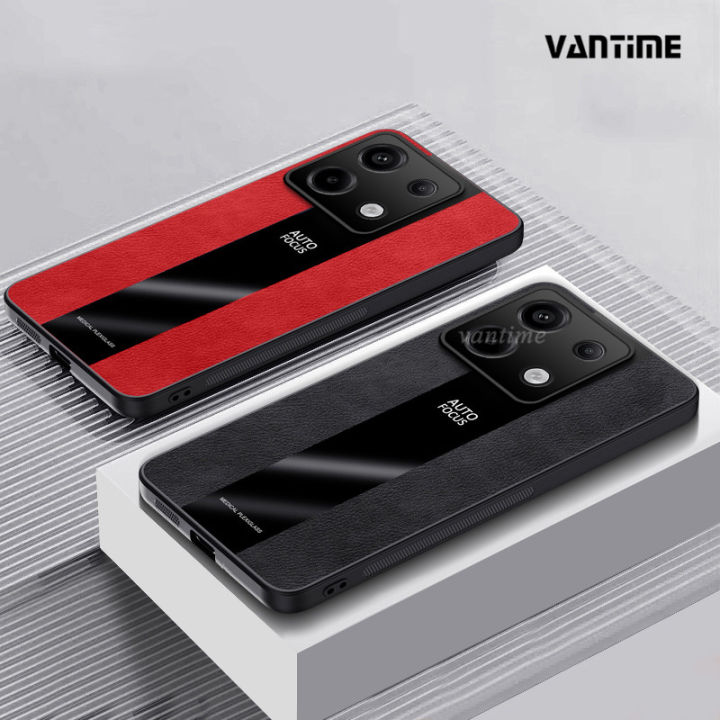 Vantime for Xiaomi Redmi Note 13 Pro 5G / Poco X6 5G PU Leather Case Lens Protection Shockproof ...