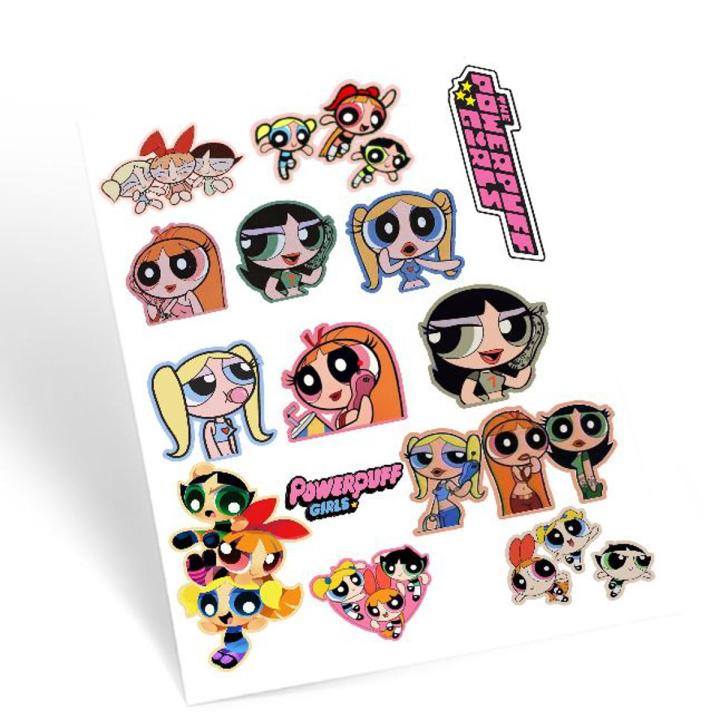 The Powerpuff Girls Stickers Sheet Uncut | Daraz.pk