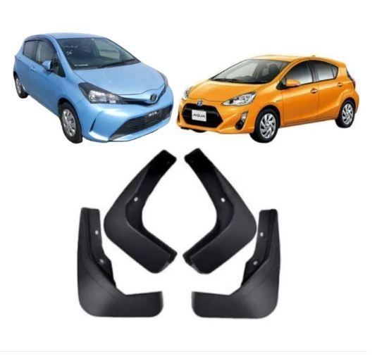 Mud Flaps Toyota Aqua and Toyota Vitz 2012 -2015 4 Pcs Set Splash Guard ...