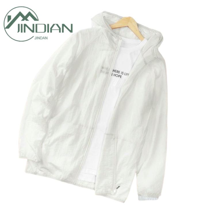 Men Sunscreen Coat Solid Color Summer Outdoor Sports Sun Protection ...