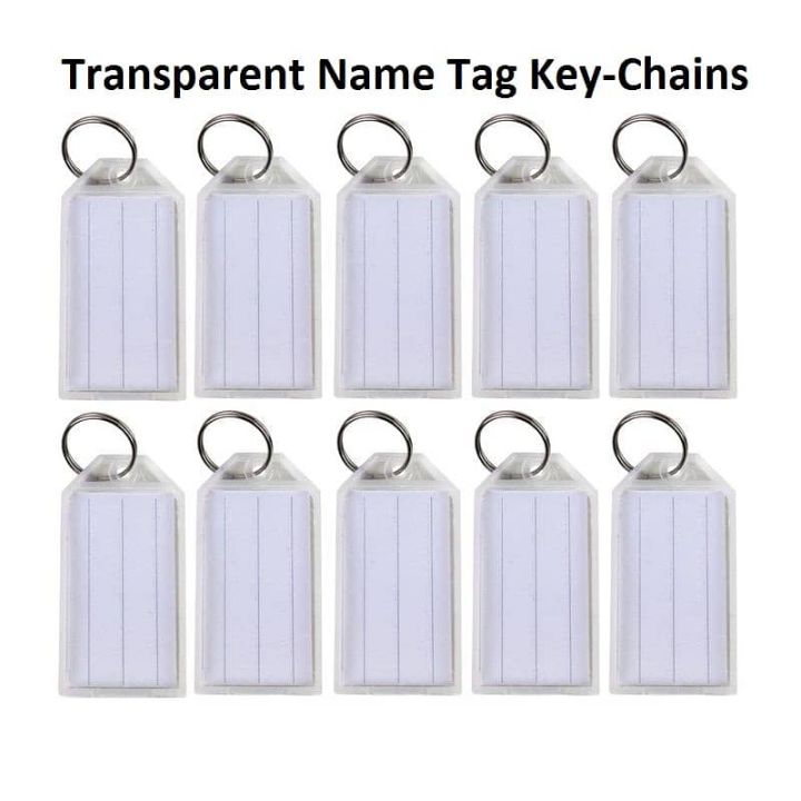 Pack of 12, 20 and 40 Tag key chain large size White Tags for Keys ...
