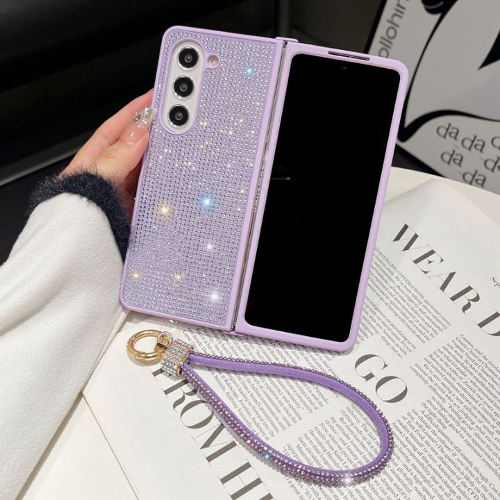 HODON ZFold5 Luxury Hand Chain Shine crystal Diamond Phone Case For ...