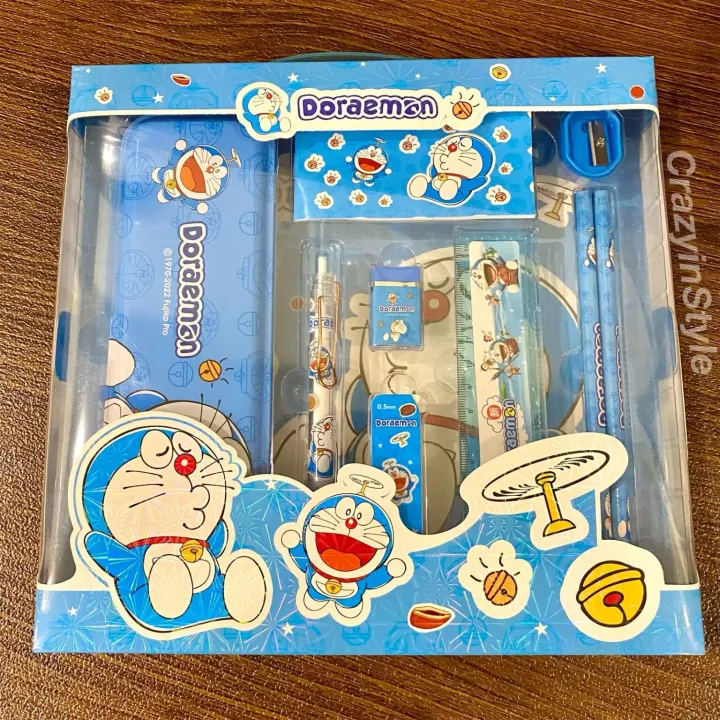 Doraemon Stationery Set For Boys Pencil Case / Pencil Box / Geometry ...