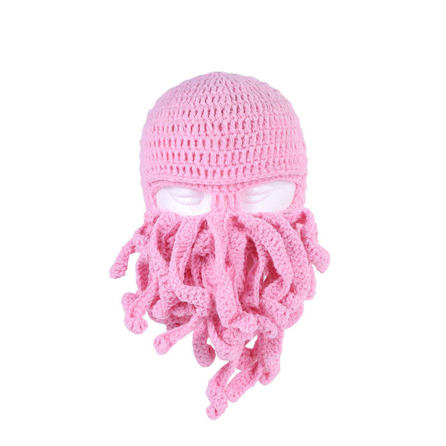 Squid hat handmade wool Octopus hat face Gini Octopus Ski Hat Wool ...