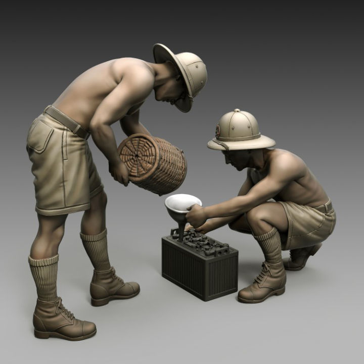 Wilder 1/35 resin soldier model Italian soldier GK white mold hand-held ...