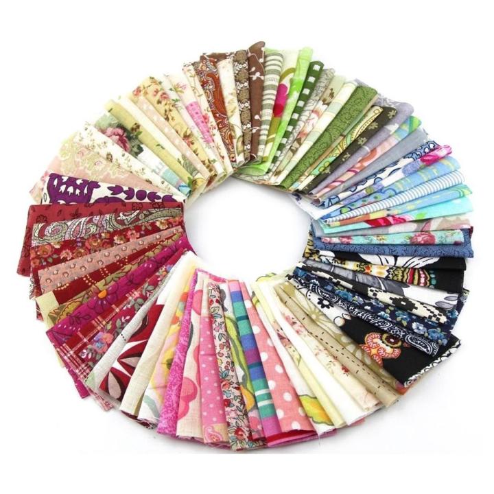 Fabric Patchwork Craft Cotton Material Batiks Mixed Squares Bundle, 10 x 10cm, 50-Pack | Daraz.pk