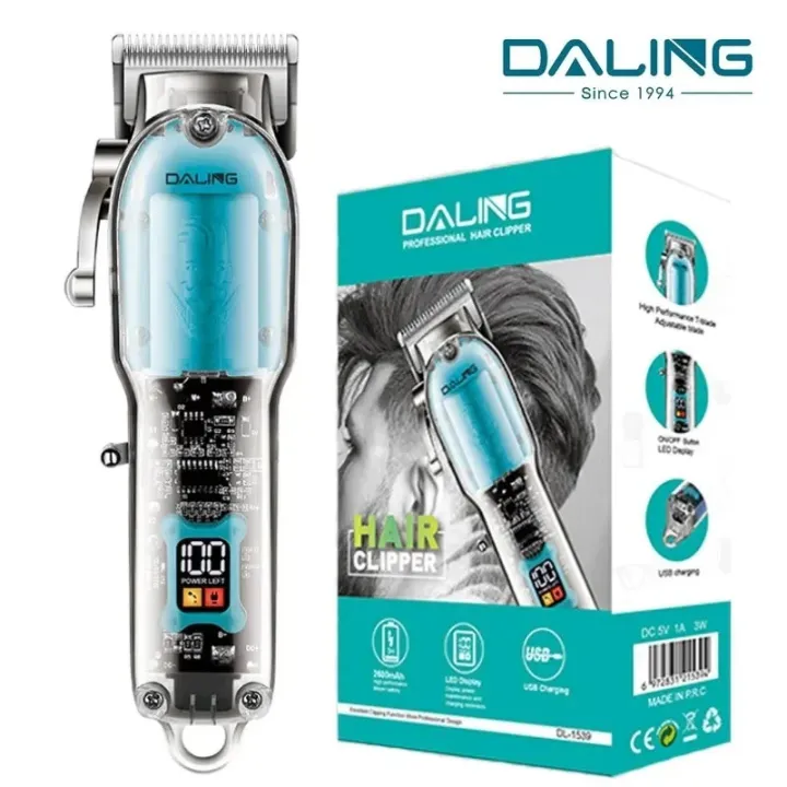Daling Professional Cordless Hair Trimmer - Full Transparent Body Hair ...