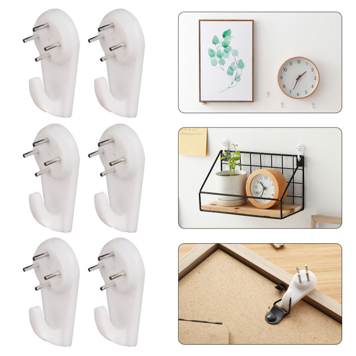 20pcs/set Photo Frame Hanging Hook White Painting Hook Plastic ...