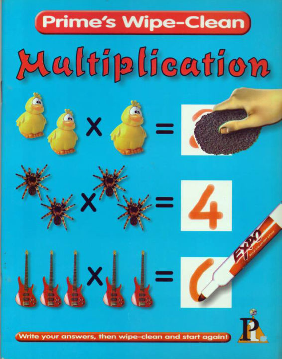 prime wipe and clean multiplication book | Daraz.pk