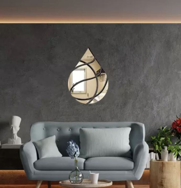 Acrylic Water Drop Mirror Wall Decor | Daraz.pk