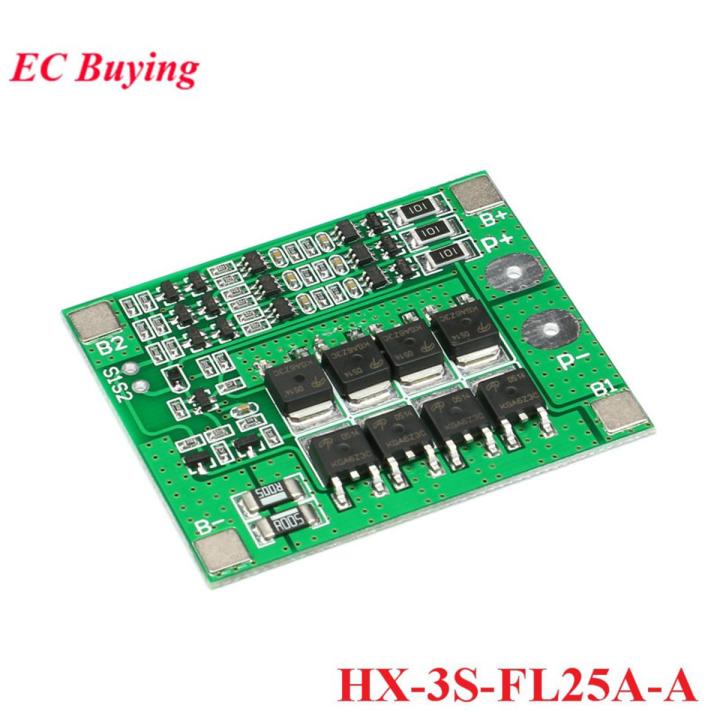 3S 11.1V 12.6V 12V 25A 18650 Lithium Lipo Cell Battery Charger Board Li-ion Battery Charging BMS ...
