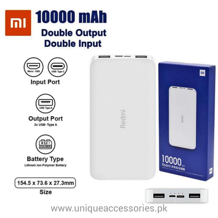 Redmi Power Bank 10,000 mAh - Fast charging with dual output ports for ...