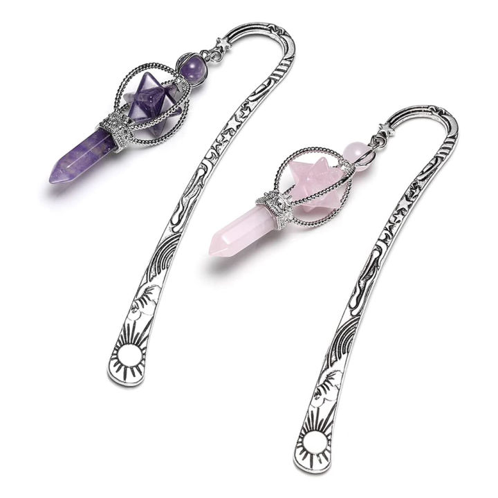 Silver Metal Bookmarks for Women Rose Pendant Bookmarks | Daraz.pk