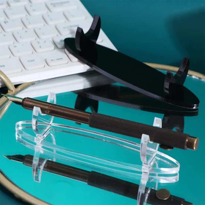 Writing Accessories Desk Pencil Holder Acrylic Pen Holder Clear Black ...