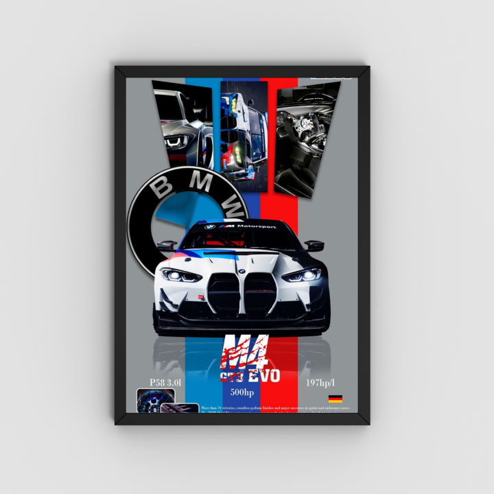 BMW M6 Luxury Glass Portrait - Ultimate German Engineering Wall Art ...