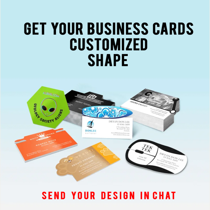 Customized Shaped Business Cards | Premium Digital-Cut Visiting Cards ...