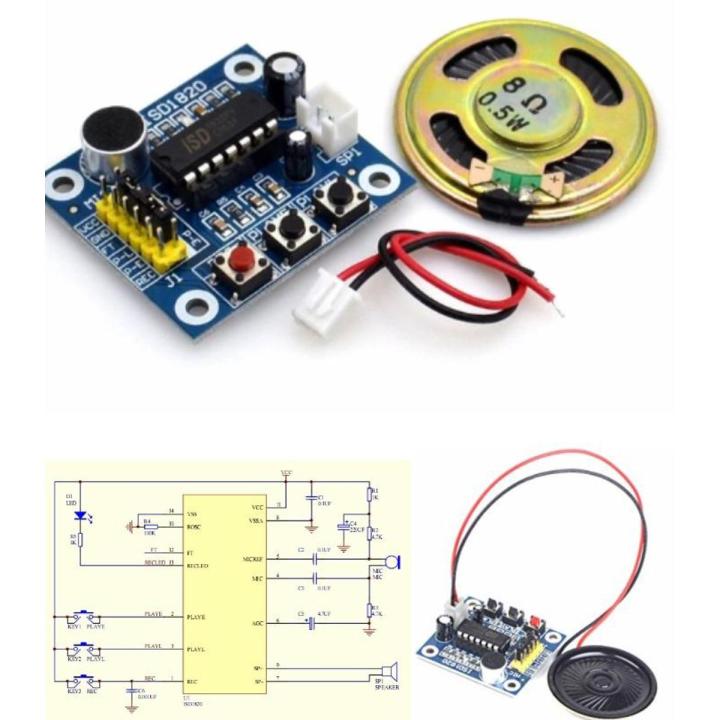 ISD1820 voice recording with MIC Speaker module | Daraz.pk