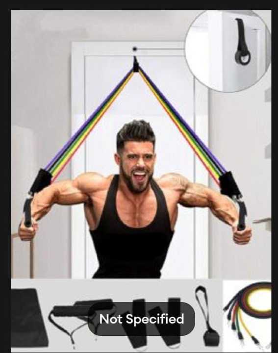 11 PCS Resistance Bands Set Fitness Puller Yoga Training Rope Strength ...