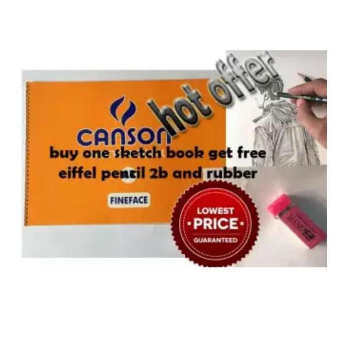 A4 size Canson sketch book with free pencil 2b | Daraz.pk
