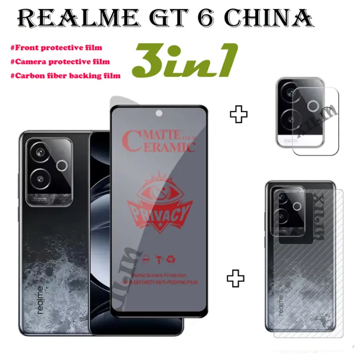 For Realme GT 6 china Full Screen Soft Matte Privacy Ceramic film ...