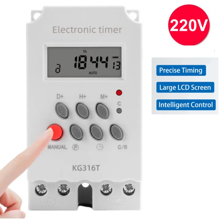 KG316T Weekly Timer Switch 25A - 220v | Digital Programmable Time Relay | Automatic On/Off ...