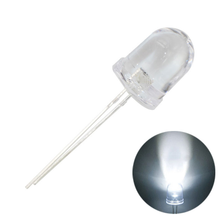 10PCS 10MM DIY F10 0.1W Diffused Round Light Emitting Diodes LED ...