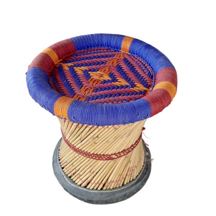 Nature's Comfort: Eco-Friendly Bamboo Mudda Sitting Stool 1 Piece ...