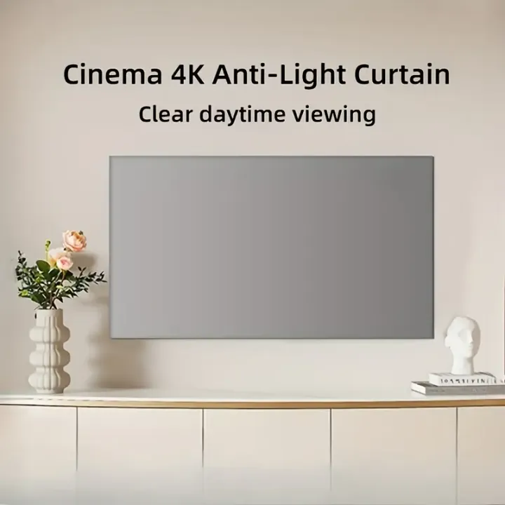 1pc Foldable 4K Ultra HD Projection Screen - 3.38meter Wide, 16:9 ...