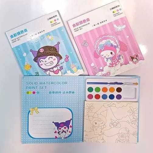 COLOURING BOOK Sanrio Stationery Colour Book Buku Warna Kanak Kanak Set ...