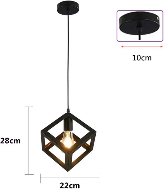 **Modern Triangle & Square Cube Pendant Light – Geometric Hanging ...