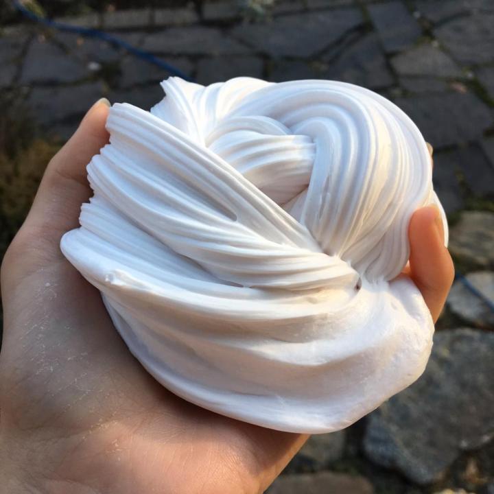 white fluffy floam slime scented with free activator and extras | Daraz.pk