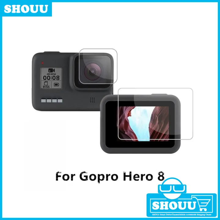 HD Tempered Glass Screen Protector For Gopro Hero 8 Camera Accessories ...