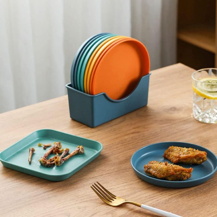 Multi-functional Spit 8 Plates Set Dish Different Shape Household Food ...