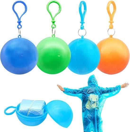 Portable Emergency Raincoat Ball – Disposable PVC Rain Poncho with ...