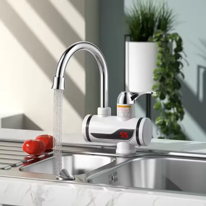 Electric Hot Cold Mixer Tap 3000W Instant Heating Faucet 360 Degree ...