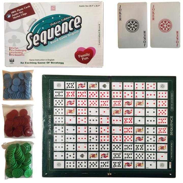Sequence Board game Deluxe Jumbo Edition Local Made Item - 4488 | Daraz.pk