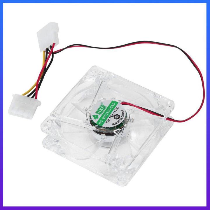 Computer Fan 4 LED 80mm 8025 8cm Silent PC Computer Case Cooler Fan Mod ...