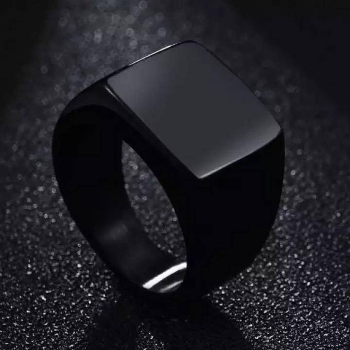 Original men ring matt black titanium stainless steel ring for men ...