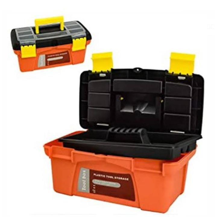 Tool Box, Plastic Small Tool Box with Latch and Removable Tray ...