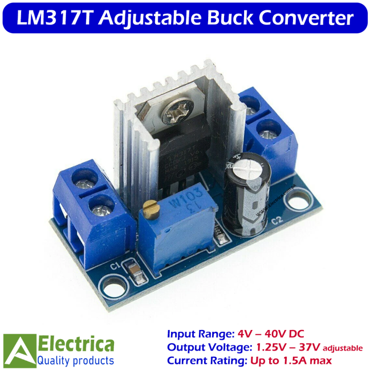 LM317T DC-DC Adjustable Buck Converter Power Supply Module with ...